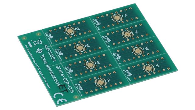 16-Pin QFN to DIP adapter evaluation module